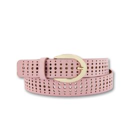 Bernd G&ouml;tz Lederg&uuml;rtel BERND G&Ouml;TZ "Lederg&uuml;rtel mit raffinierter Lochung f&uuml;r topmodische Styles", Damen, Gr. 85, rosa, Rindsleder, G&uuml;rtel Lederg&uuml;rtel