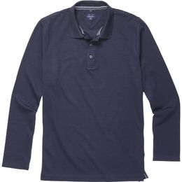 Langarm-Poloshirt MARVELIS, Damen, Gr. L, marine, Jersey, Obermaterial: 57% Baumwolle, 43% Polyester, normal normal, Shirts