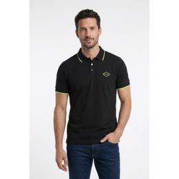 Poloshirt Replay, Herren, Gr. L, schwarz, Piqu&eacute;, Obermaterial: 95% Baumwolle, 5% Elasthan, kontrastfarbene Details, unifarben, regular fit h&uuml;ftbedeckend, Rippb&uuml;ndchen, Shirts, mit Kontrastdetails, Baumwoll-Mix