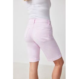 Bermudas WONDERJEANS, Damen, Gr. 40, N-Gr, powder, Web, Obermaterial: 96% Baumwolle, 4% Elasthan, unifarben, kniefrei, Hosen Bermudas, mit Stretch