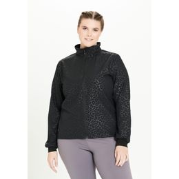 Laufjacke Q BY ENDURANCE "SAULINA", Damen, Gr. 44, schwarz, 87% Polyester, 13% Elasthan, normal, hoch geschlossener Ausschnitt, Jacken, in gro&szlig;en Gro&szlig;en verf&uuml;gbar