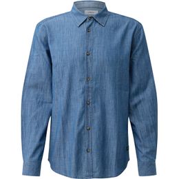 Langarmhemd s.Oliver, Herren, Gr. 3XL, N-Gr, blau, Web, Obermaterial: 100% Baumwolle, Hemden