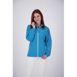 Regenjacke DEPROC Active "ROBSON WMN II", Damen, Gr. 34 (XS), petrol, 100% Polyester, normal, elastischer Bund mit Gummizug, Jacken Regenjacke, auch in Gro&szlig;en Gr&ouml;&szlig;en erh&auml;ltlich