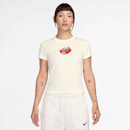 T-Shirt Nike Sportswear "W NSW CHLLKNT MODCRP TMATO TEE", Damen, Gr. XL, sail, Obermaterial: 48% Viskose, 46% Baumwolle, 6% Elasthan, Shirts T-Shirt, f&uuml;r sportliche Looks, f&uuml;r Sportmode und Streetwear, elastisch