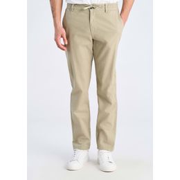 Leinenhose LINDBERGH "Leinenhose Tapered Fit", Herren, Gr. L, soft gr&uuml;n, Obermaterial: 55% Leinen, 45% Baumwolle, unifarben, gerade, unten schmal, Hosen