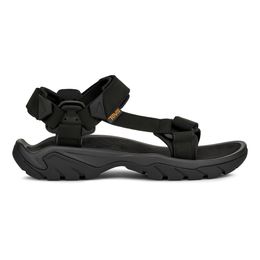 Sandale Teva "TERRA FI 5 UNIVERSAL LEATHER MEN", Herren, Gr. 45,5, schwarz, phantom, Leder, Synthetik, Schuhe Sandale, Outdoorsandale schnell trocknend, leicht,atmungsaktiv,f&uuml;r Multi-hikes