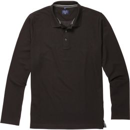 Langarm-Poloshirt MARVELIS, Damen, Gr. XL, schwarz, Jersey, Obermaterial: 57% Baumwolle, 43% Polyester, normal normal, Shirts