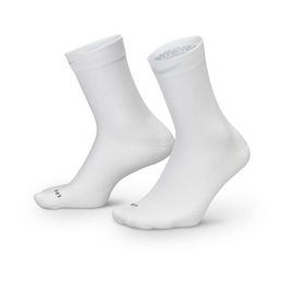 Kniestr&uuml;mpfe Nike "U NK LTWT RUN MCRW 1PR - 200", Damen, Gr. L (42/45), wei&szlig;, schwarz,, Obermaterial: 62% Polyester, 33% Nylon, 5% Elasthan, Socken Kniestr&uuml;mpfe
