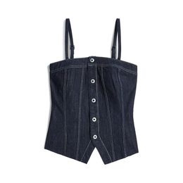 G-Star Raw T-Shirt G-STAR "Kick Bustier Top", Damen, Gr. L, rinsed, Obermaterial: 50% Baumwolle, 30% Baumwolle, 20% Baumwolle, Shirts T-Shirt