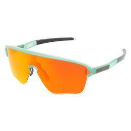 Oakley OO9415 | Herren-Sonnenbrille | Fassung: Halbrand, Monoscheibe, Kunststoff, Gr&uuml;n Transparent | Glasfarbe: Orange Verlaufend
