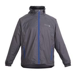 Regenjacke DEPROC Active "ROBSON MN II", Herren, Gr. XS (46), anthra, 100% Polyester, normal, elastischer Bund mit Gummizug, Jacken Regenjacke, auch in Gro&szlig;en Gr&ouml;&szlig;en erh&auml;ltlich