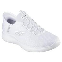 Slip-On Sneaker Skechers "SUMMITS-HIGH RANGE", Herren, Gr. 43, wei&szlig;, Textil, Schuhe, Freizeitschuh mit Slip Ins-Fersenpart f&uuml;r einen leichten Einstieg, Topseller