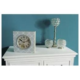 Wanduhr "- Hellblau-", blau (hellblau), B:23cm T:10cm, MyFlair M&Ouml;BEL & ACCESSOIRES, Wanduhren, Wanduhr, hellblau, Standuhr, eckig, Shabby Optik, ideal im Wohnzimmer