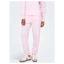 Sweathose Only Play "ONPLOUNGE HW SWEAT PNT - NOOS", Damen, Gr. M (38), N-Gr, rosa (pink, a, boo), Sweatware, Obermaterial: 80% Polyester, 15% Viskose, 5% Elasthan, unifarben, regular fit kn&ouml;chellang, Hosen Sweathose, mit Kordelzug