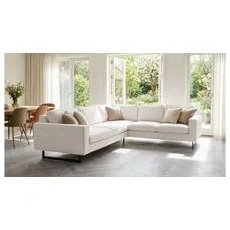 Ecksofa Home Affaire "Pinto, XXL, 250/290 cm, langer Schenkel, Ottomane", beige (natural), B:290cm H:85cm T:250cm, 90% Polyester, 10% Nylon, Sofas, Ecksofa, Cord, Chenille, Lederoptik, mit Keder, Metallf&uuml;&szlig;e, Wellenunterfederung