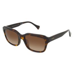 Ralph Lauren Ralph 0RA5312U | Damen-Sonnenbrille | Fassung: Vollrand, Quadratisch, Acetat, Havanna Gl&auml;nzend | Glasfarbe: Braun Verlaufend