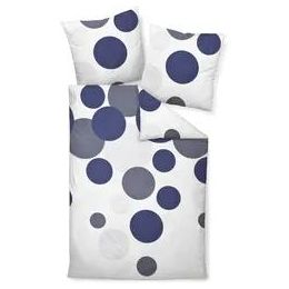 Bettw&auml;sche Janine "moments98115 08", blau (denimblau), B/L: 240cm x 220cm, 1 Stk., 2 Stk., Mako-Satin, B/L: 80cm x 80cm & 80cm x 80cm, Mako-Satin, Obermaterial: 100% Baumwolle, Bettw&auml;sche, Bettw&auml;sche, mit Rei&szlig;verschluss