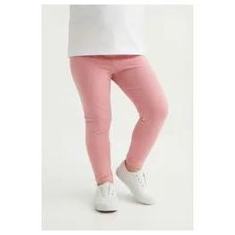 Leggings happy girls, M&auml;dchen, Gr. 92, N-Gr, rosa (dusty rose), Jersey, Obermaterial: 95% Baumwolle, 5% Elasthan, unifarben, skinny fit kn&ouml;chellang, Hosen Leggings, in Basic-Form