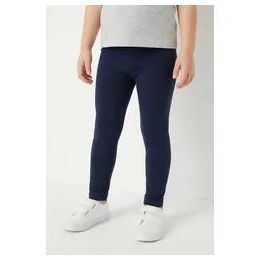 Leggings s.Oliver JUNIOR, M&auml;dchen, Gr. 110, N-Gr, blau, Jersey, Obermaterial: 66% Polyester, 30% Baumwolle, 4% Elasthan, unifarben, slim fit lang, Hosen Leggings, mit Stretch