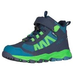 Wanderschuh Trollkids "KIDS TRONFJELL HIKER MID", Kinder, Gr. 34, mystic blau, fresh gr&uuml;n, Mesh, Synthetik, Schuhe Wanderschuh, wasserdicht