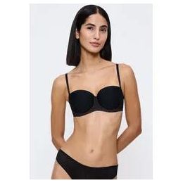 B&uuml;gel-BH Triumph "Signature Sheer", Damen, Gr. 70, Cup C, schwarz, T&uuml;ll, Obermaterial: 41% Polyamid, 41% Polyester, 18% Elasthan, BHs B&uuml;gel-BH, Monogramm-T&uuml;ll, abnehmbare Tr&auml;ger, nahtlose Cups