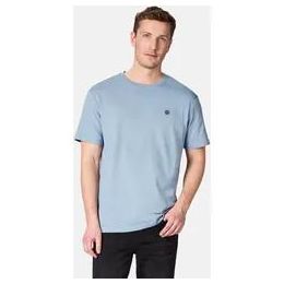T-Shirt Ragwear "Samms H Gots YOUMODO", Damen, Gr. L (52), dusty blau, Material: 100% Baumwolle, Basic, relaxed fit h&uuml;ftlang, Rundhals, normaler Saum, Shirts T-Shirt, Kurz&auml;rmliges Shirt mit Kapit&auml;n-Stickerei