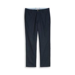 Tom Tailor Herren TTREGULAR Chino Hose mit Leinenanteil, blau, Uni, Gr. 29/32