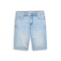 Tom Tailor Herren TTMARVIN STRAIGHT Ultralight Jeans Shorts, blau, Uni, Gr. 36