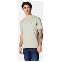 T-Shirt Ragwear "Samms E Gots YOUMODO", Damen, Gr. S (48), dusty olive, Material: 100% Baumwolle, Basic, relaxed fit h&uuml;ftlang, Rundhals, normaler Saum, Shirts T-Shirt, Kurz&auml;rmliges Shirt mit Golf-Stickerei