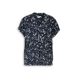 Tom Tailor Damen T-Shirt mit Muster, blau, Gemustert, Gr. XXXL
