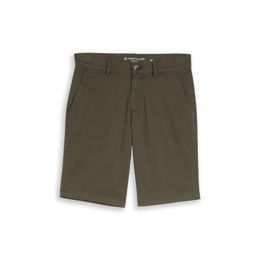 Tom Tailor Herren TTSLIM Chino Shorts, gr&uuml;n, Uni, Gr. 32