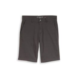 Tom Tailor Herren TTSLIM Chino Shorts, schwarz, Uni, Gr. 30
