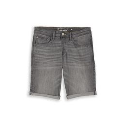 Tom Tailor Herren TTJOSH REGULAR SLIM Jeans Shorts, grau, Uni, Gr. 30