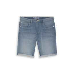 Tom Tailor Herren TTJOSH REGULAR SLIM Jeans Shorts mit Superstretch, blau, Uni, Gr. 38