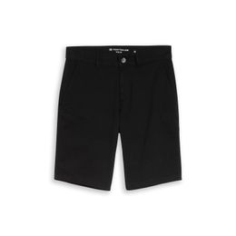 Tom Tailor Herren TTSLIM Chino Shorts, schwarz, Uni, Gr. 30