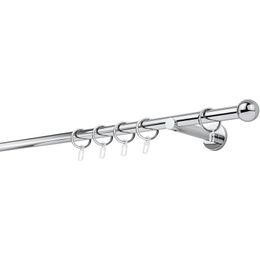 mydeco Gardinenstange &raquo;20mm Ball Wandtr&auml;ger 12 cm&laquo; 1 l&auml;ufig-l&auml;ufig Fixma&szlig; grau B/L: 370cm, 1 l&auml;ufig