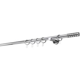 mydeco Gardinenstange &raquo;20mm Rillcube Wandtr&auml;ger 6,5 cm&laquo; 1 l&auml;ufig-l&auml;ufig Fixma&szlig; grau B/L: 300cm, 1 l&auml;ufig