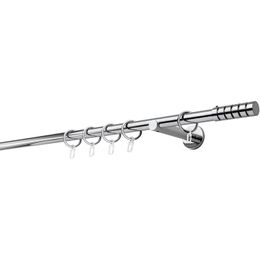 mydeco Gardinenstange &raquo;20mm Rillcube Wandtr&auml;ger 12 cm&laquo; 1 l&auml;ufig-l&auml;ufig Fixma&szlig; grau B/L: 180cm, 1 l&auml;ufig