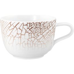 Tasse Seltmann Weiden "Liberty Krakelee", wei&szlig;, braun, B:11,6cm H:6,4cm &Oslash;:8,7cm, Porzellan, Trinkgef&auml;&szlig;e, Tasse, Kaffeetasse