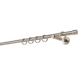 mydeco Gardinenstange &raquo;20mm Cap Wandtr&auml;ger 12 cm&laquo; 1 l&auml;ufig-l&auml;ufig Fixma&szlig; braun B/L: 240cm, 1 l&auml;ufig