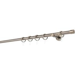 mydeco Gardinenstange &raquo;20mm Cap Wandtr&auml;ger 6,5 cm&laquo; 1 l&auml;ufig-l&auml;ufig Fixma&szlig; braun B/L: 170cm, 1 l&auml;ufig