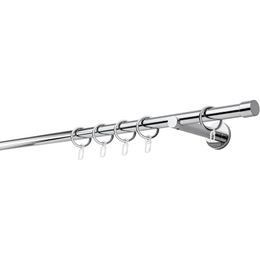 mydeco Gardinenstange &raquo;20mm Cap Wandtr&auml;ger 12 cm&laquo; 1 l&auml;ufig-l&auml;ufig Fixma&szlig; grau B/L: 190cm, 1 l&auml;ufig