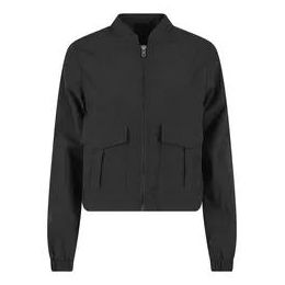 Windbreaker Urban Classics "Urban Classics Ladies Short Crinkle Jacket", Damen, Gr. XS, schwarz, 100% Polyamid, mehrfarbig, normal, ohne Ausschnitt, Jacken Windbreaker