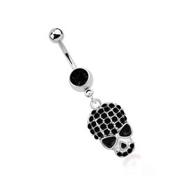 Adelia&acute;s Bauchnabelpiercing ADELIA&acute;S "Piercing Piercing Bauchnabelpiercing", Damen, Gr. onesize, schwarz, Chirurgiestahl, Piercings, 316l Stahl Banane - schwarz Totenkopf und Sonnenbrille