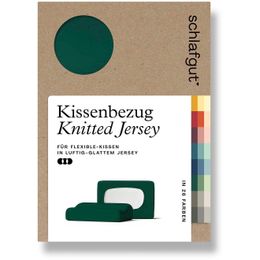 Kissenbezug Schlafgut "Pure flexibler Kissenbezug f&uuml;r Nackenst&uuml;tzkissen", gr&uuml;n (gr&uuml;n deep), B:40cm L:140cm, Bio-Baumwolle, Obermaterial: 95% Baumwolle, 5% Elasthan, Kissenbez&uuml;ge, Kissenbezug, Bio-Baumwolle mit Elasthan, mit Gummizug, b&uuml;gelfrei