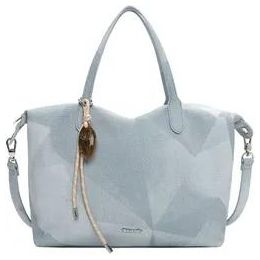 Shopper Tamaris "Shopper TAS Karen", Damen, Gr. B/H/T: 40cm x 27cm x 16cm 0, blau (lightblau 530), Polyurethan, Taschen Shopper