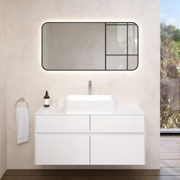 Villeroy & Boch Villeroy & Boch Embrace Schrank mit Waschtisch, mit Spiegel, 5A6156RW+A95700DH+A4731200,