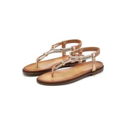 Lascana Zehentrenner 'Sandale, Sommerschuh, offener Schuh,' pink Gr. 39 f&uuml;r Damen. Mit Glitzerdetails