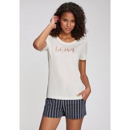Vivance Dreams Shorty mehrfarbig Gr. 36/38 f&uuml;r Damen. Rundhals und Print. Bequem