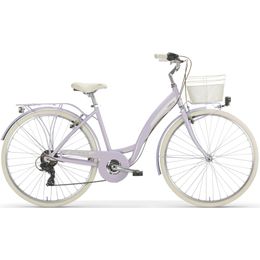 Cityrad MBM "NEW Primavera" Gr. 46, lila (lila, helllila), Fahrr&auml;der, Damen, 46cm, 28 Zoll (71,12cm), f&uuml;r Damen, Kettenschaltung